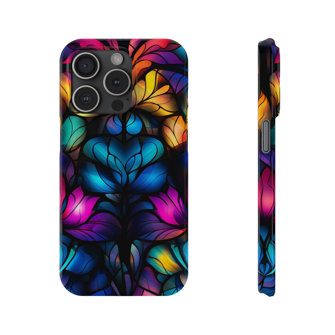 IPhone 16 Stained Glass Look Case, Rainbow Phone Case, Colorful Phone ...