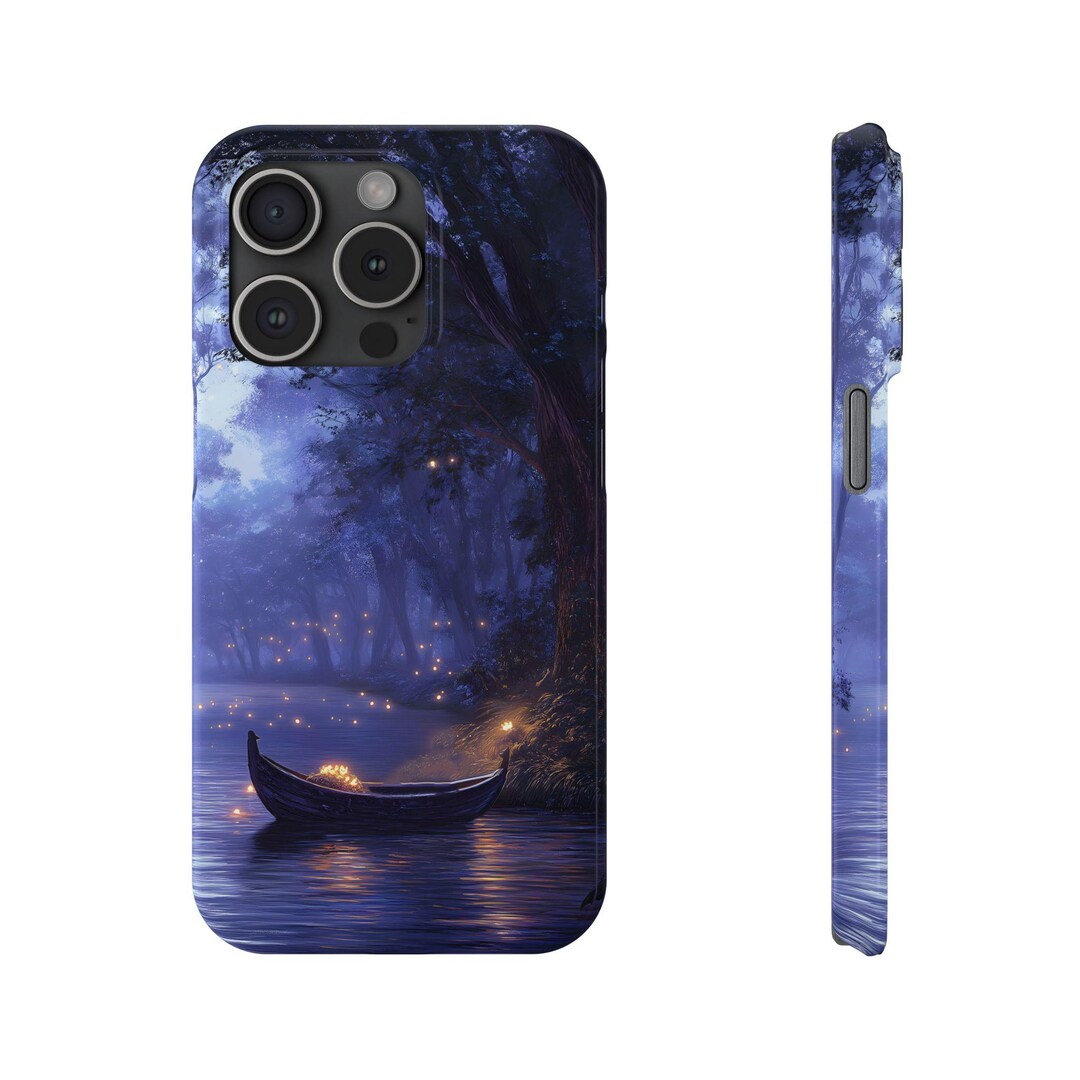 IPhone 16 Enchanted Forest Case, River Phone Case, Boat Phone Case ...