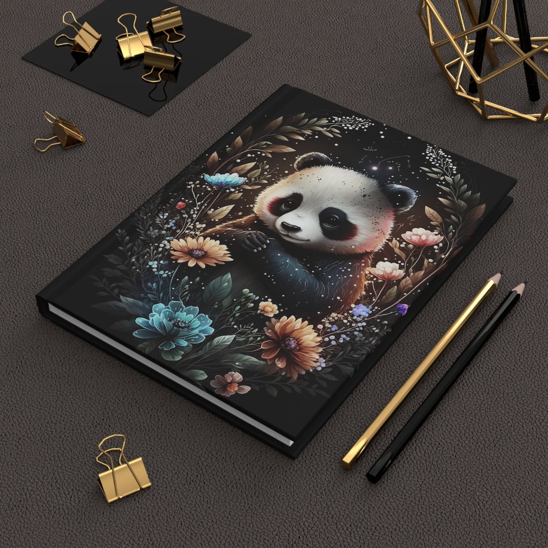 Cute Panda Lined Journal, Panda Hardcover Notebook, Nature Inspired ...