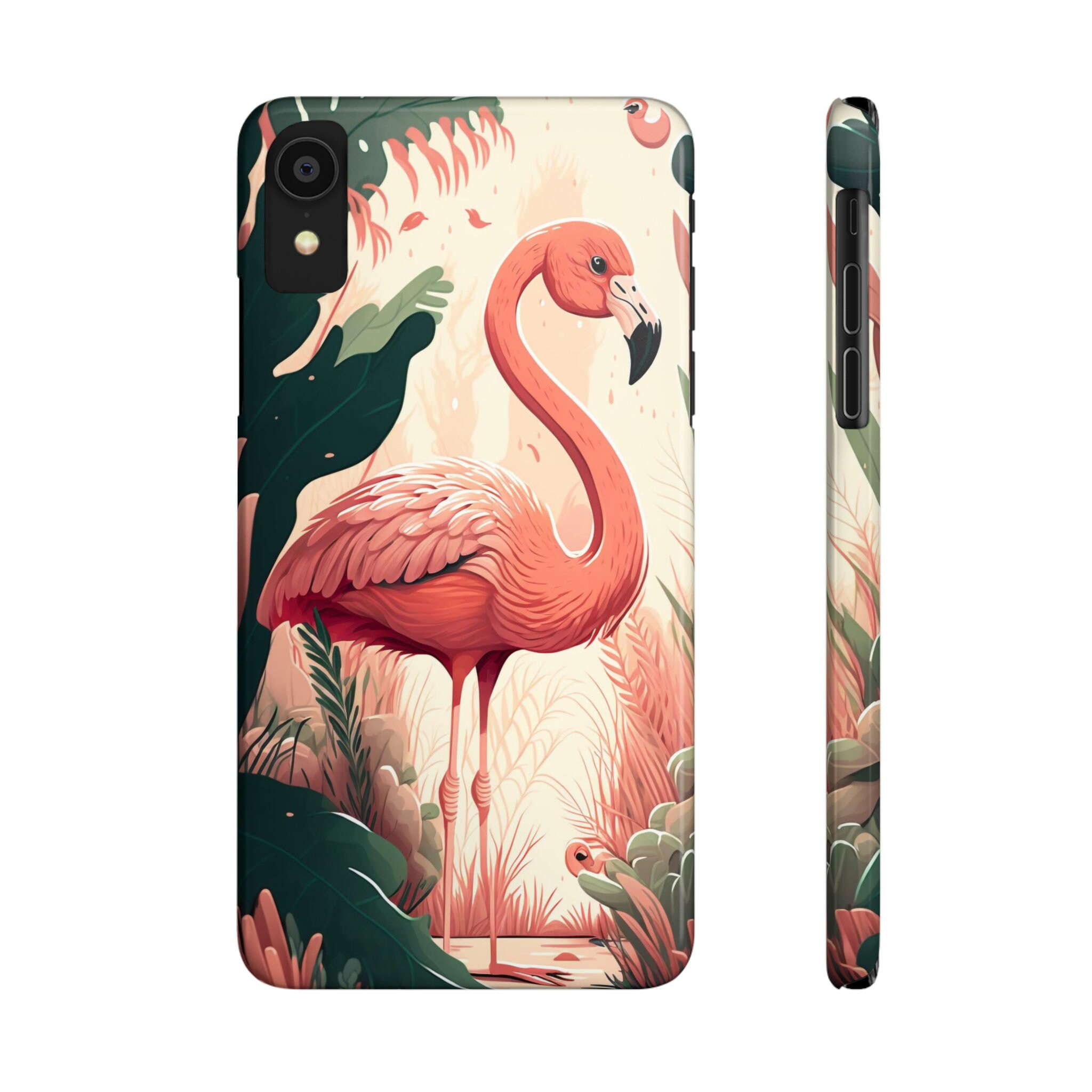 Pink Flamingo Phone Case, Cute Flamingo iPhone Case, Tropical Phone ...