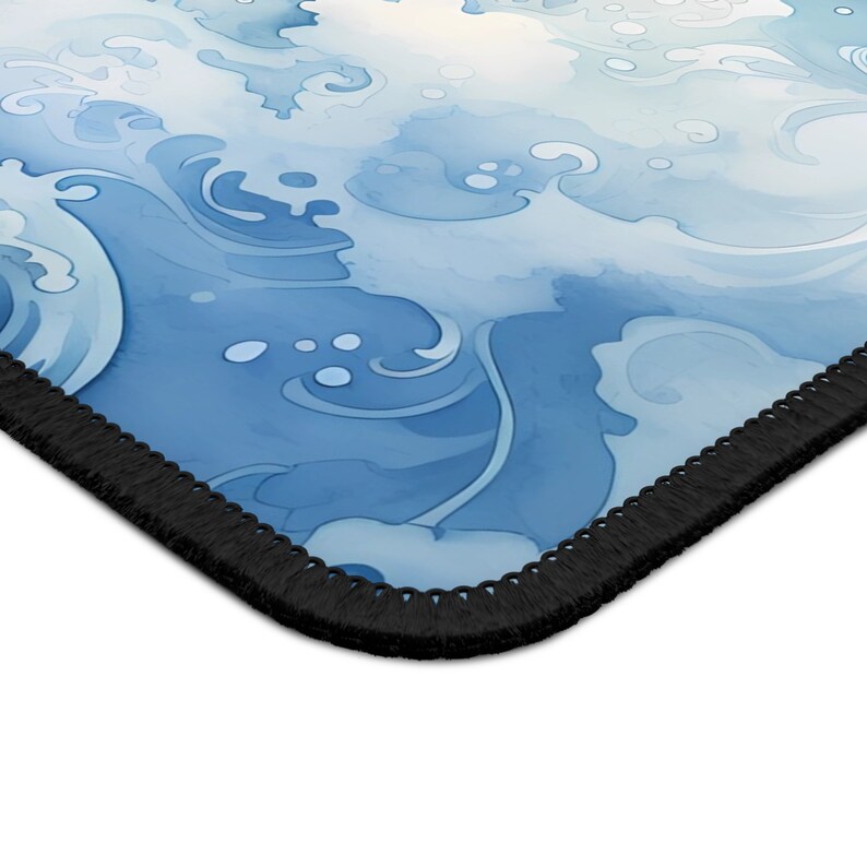 Blue Waves Mouse Pad, Blue Ocean Mouse Pad, Nature Mouse Pad, Beach ...