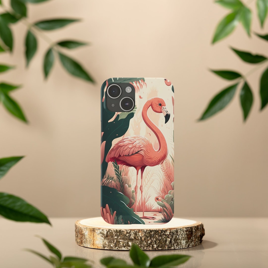 Pink Flamingo Phone Case, Cute Flamingo iPhone Case, Tropical Phone ...