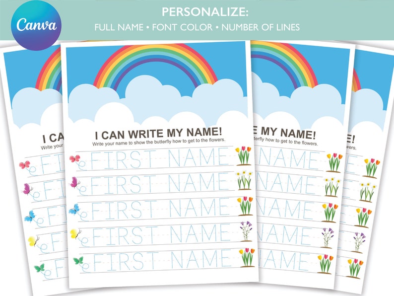 Printable Name Tracing Worksheet Editable Name Tracing Sheet Dot to Dot ...