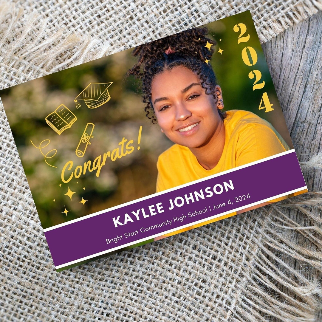 Printable Card Custom Invitation Graduation Party Event Announcement ...