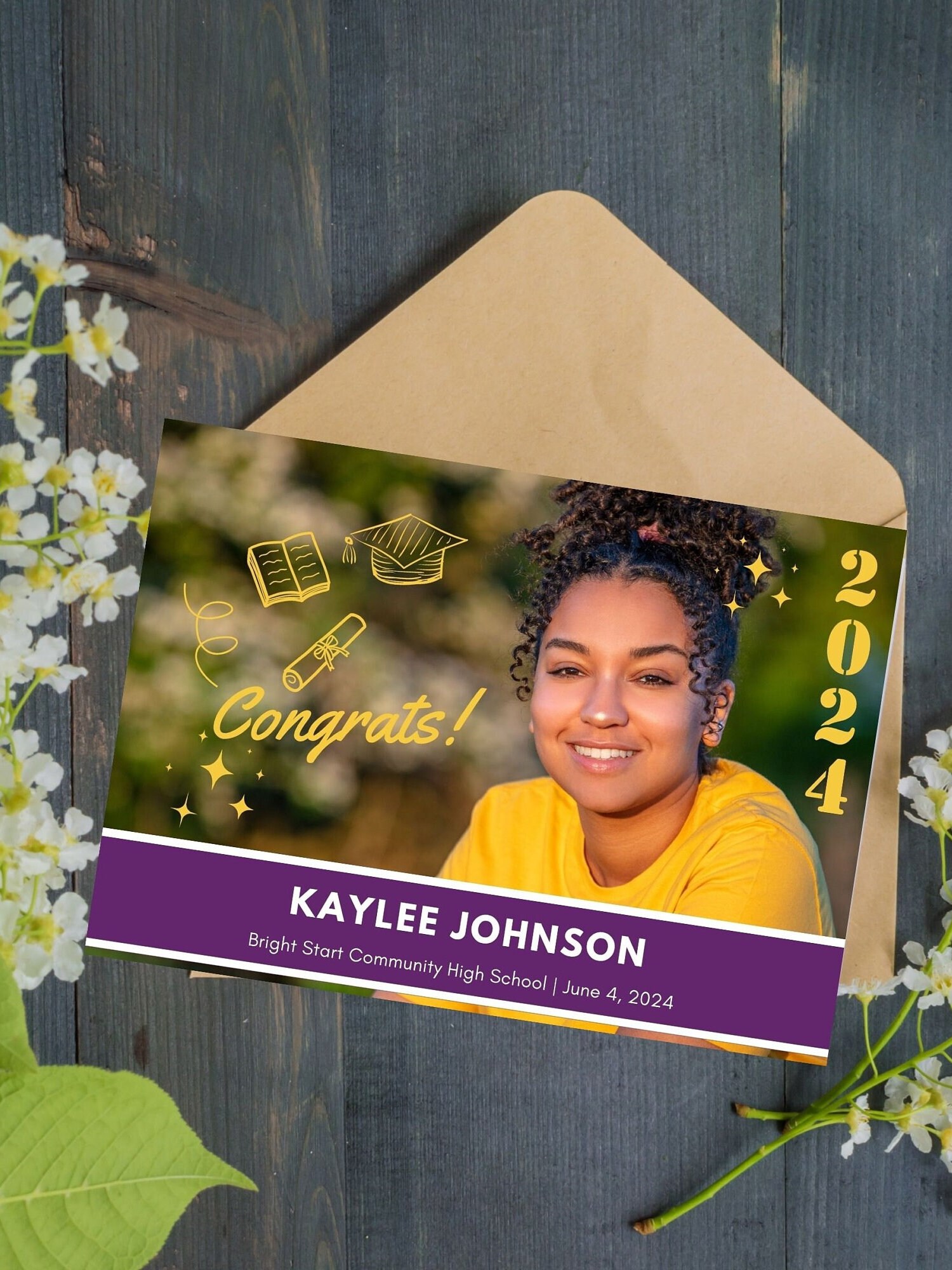 Printable Card Custom Invitation Graduation Party Event Announcement ...