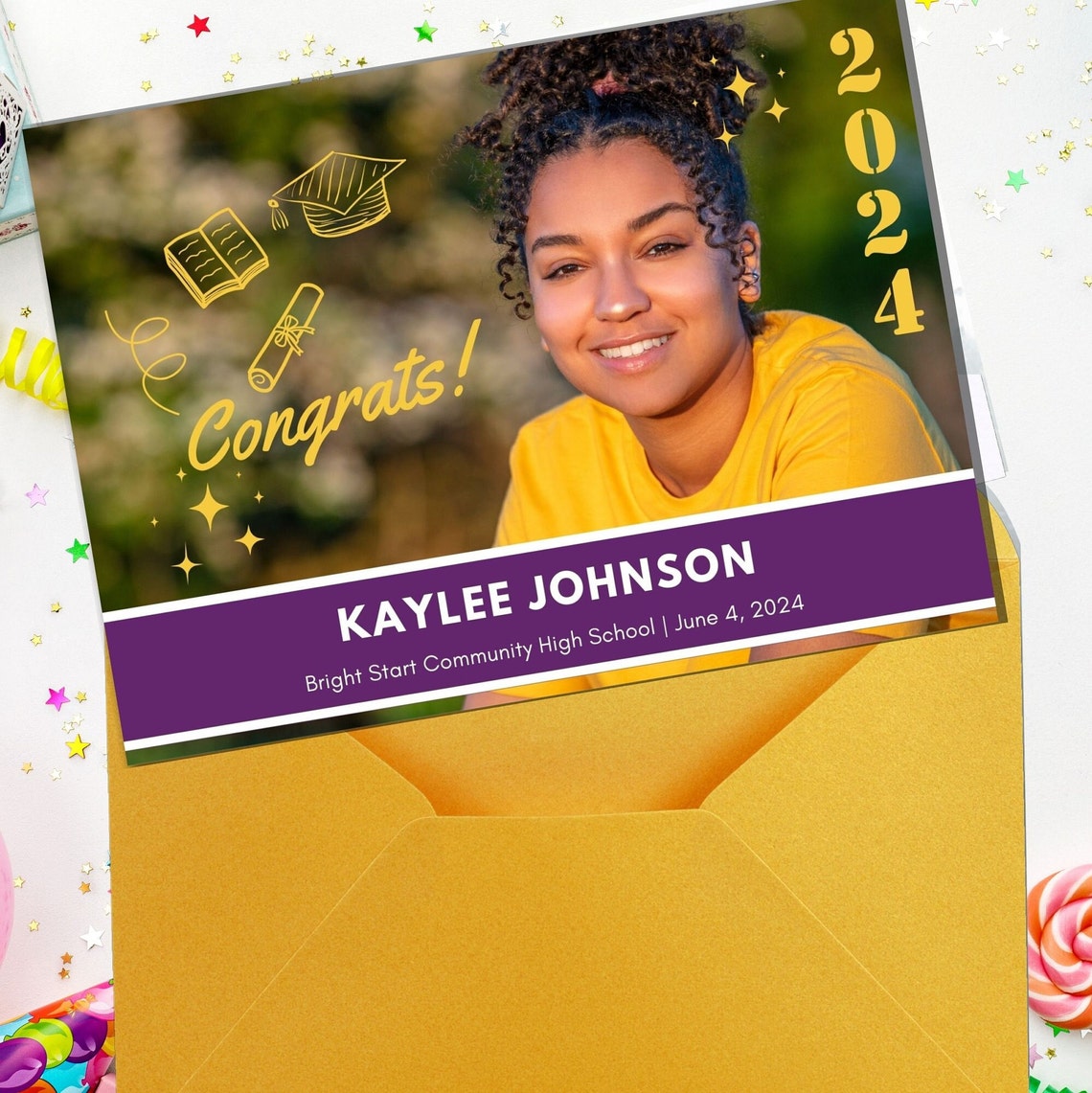 Printable Card Custom Invitation Graduation Party Event Announcement ...