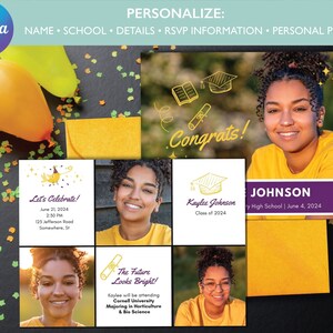 Printable Card Custom Invitation Graduation Party Event Announcement ...