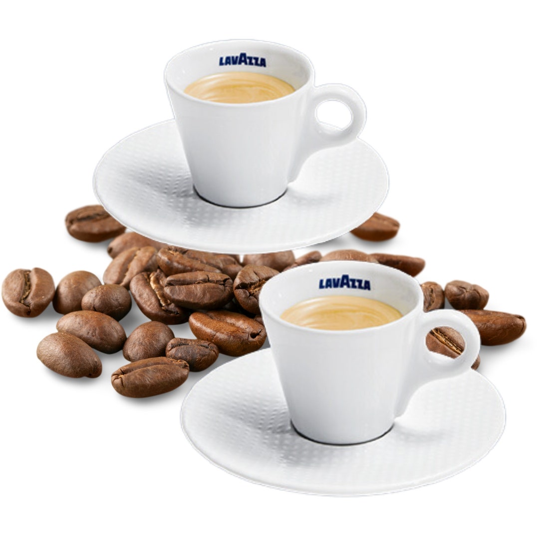 Lavazza Espresso Cups & Saucers Set of 2 Premium Collection 2oz Espresso Cups With Saucers - Etsy