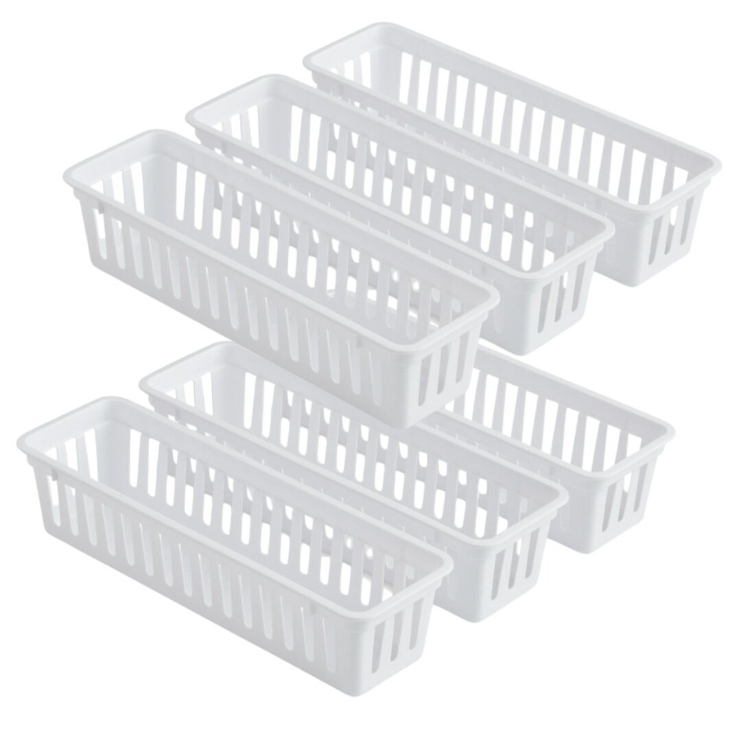 Plastic Storage Trays Set of 6 Drawer Organizer Baskets - Etsy