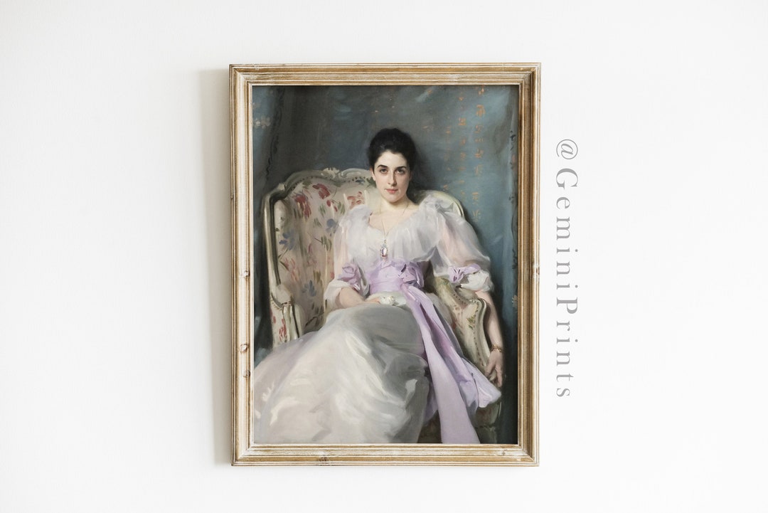 Vintage Muted Woman Portrait | Antique Digital Printable Wall Art | 12 ...
