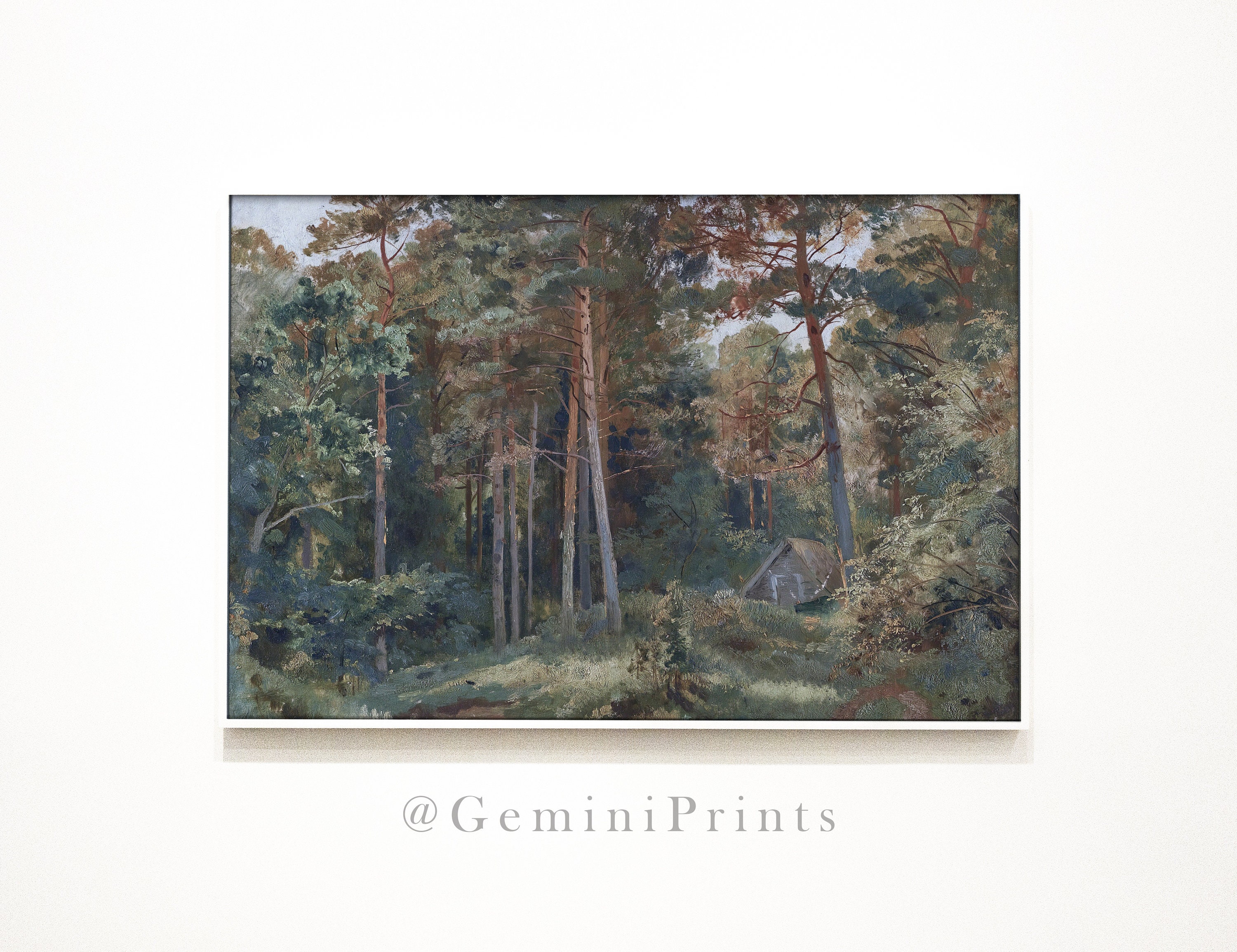 American Muted Forest Landscape | Vintage Digital Printable Wall Art ...