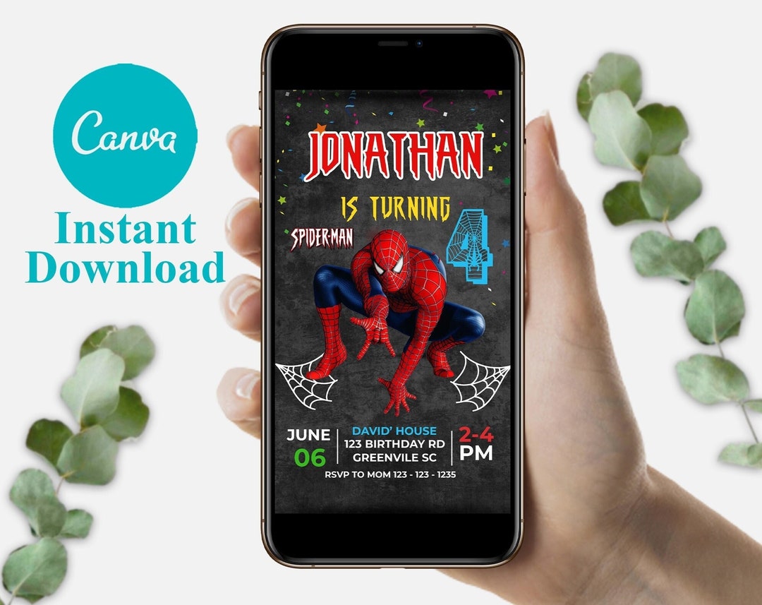 Editable Mobile Birthday Invitation Template Birthday Party - Etsy