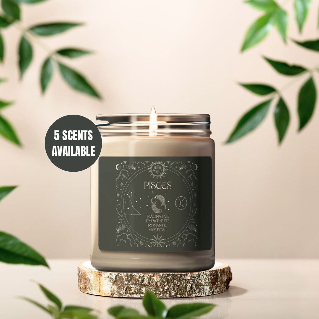 Pisces Candle Birth Month Candle Horoscope Candle Astrology Candle ...