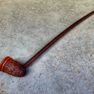 Long Ranger Pipe Fantasy Wooden Tavern Tobacco Pipe Rustic Black and ...