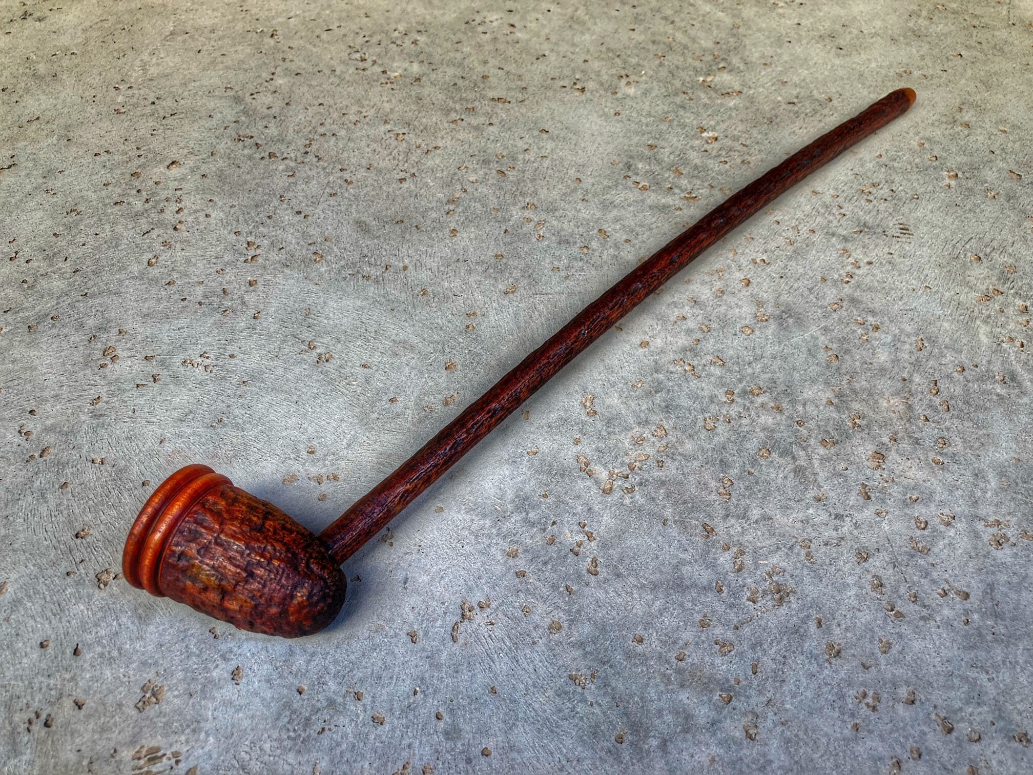 Long Ranger Pipe Fantasy Wooden Tavern Tobacco Pipe Rustic Black and ...