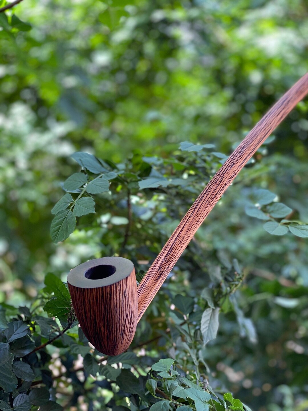 Long Stem Wizard Churchwarden Tobacco Smoking Pipe Brown and Natural ...