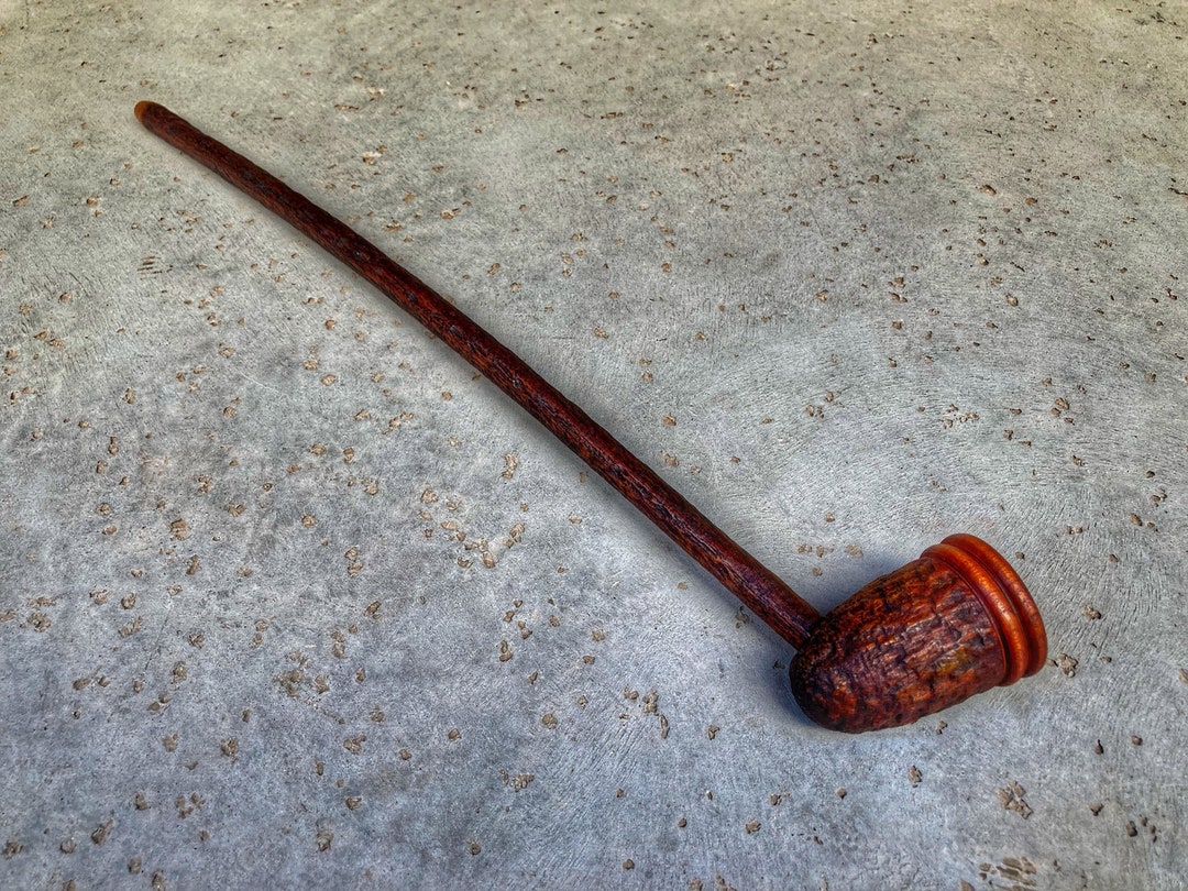 Long Ranger Pipe Fantasy Wooden Tavern Tobacco Pipe Rustic Black and ...