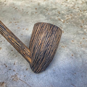 Handmade Long Stem Wooden Wizard Pipe, Rustic Finish - Etsy