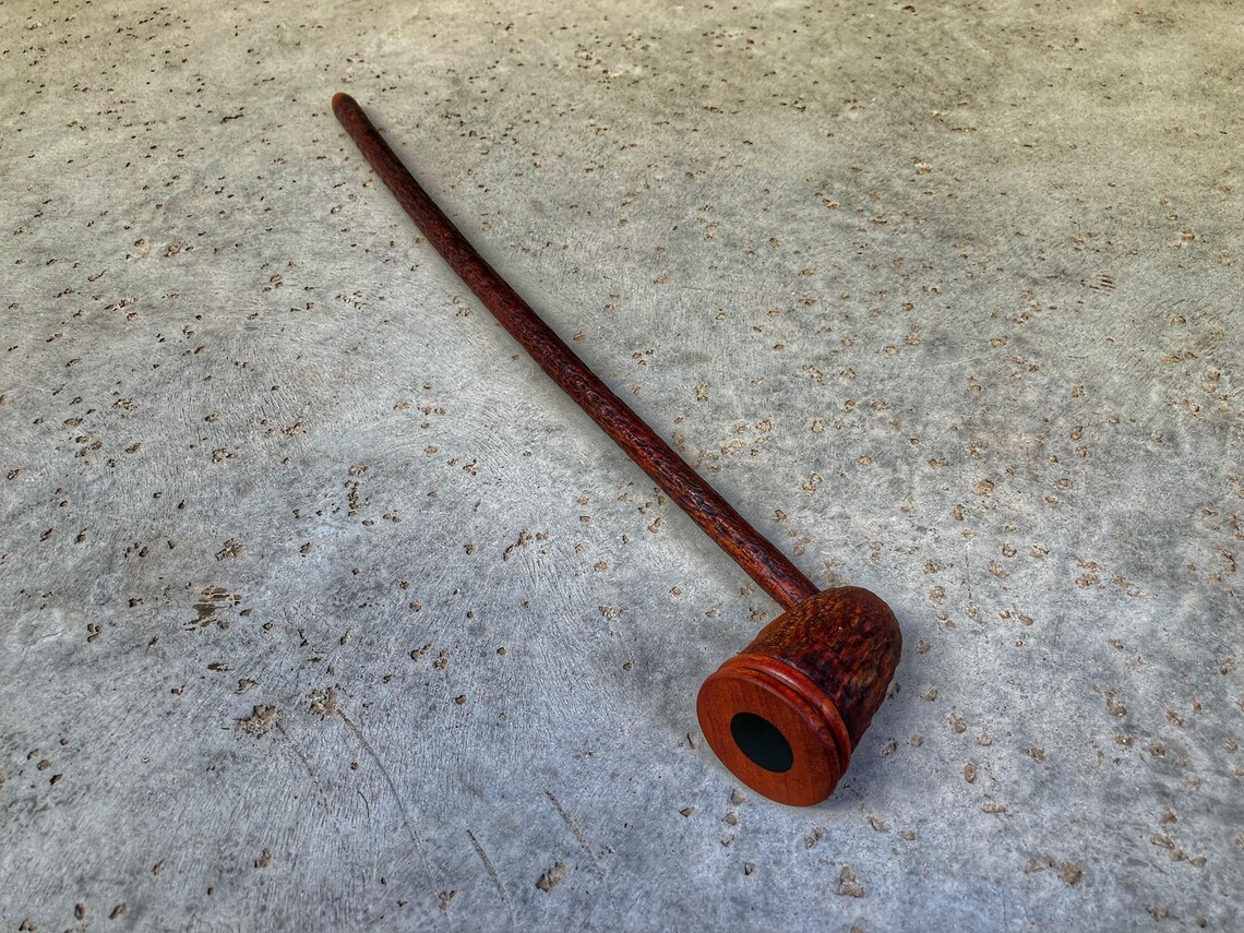 Long Ranger Pipe Fantasy Wooden Tavern Tobacco Pipe Rustic Black and ...