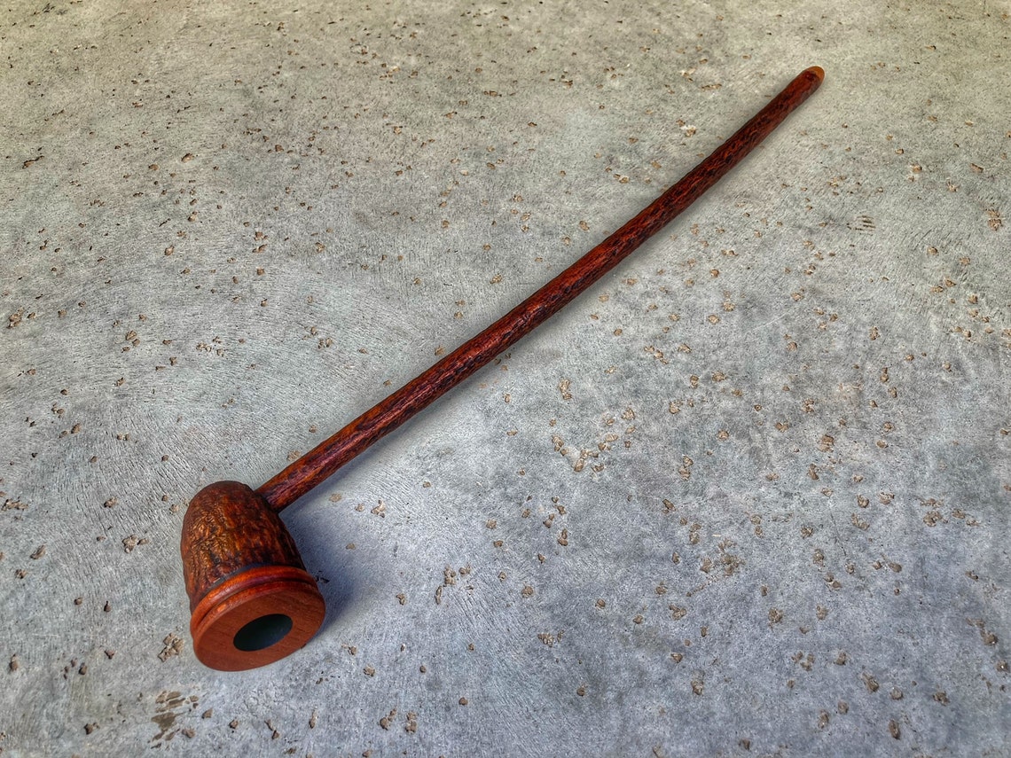 Long Ranger Pipe Fantasy Wooden Tavern Tobacco Pipe Rustic Black and ...