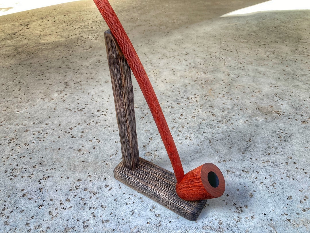 Handmade Cherry Wood Pipe Stand, Churchwarden Long Stem Display - Etsy