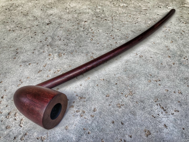 Long Stem Mahogany Wizard Pipe, Handmade Churchwarden - Etsy