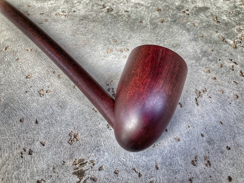 Long Stem Mahogany Wizard Pipe, Handmade Churchwarden - Etsy