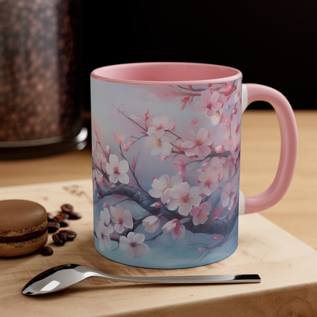 Watercolor Cherry Blossom Coffee Mug 11oz - Etsy