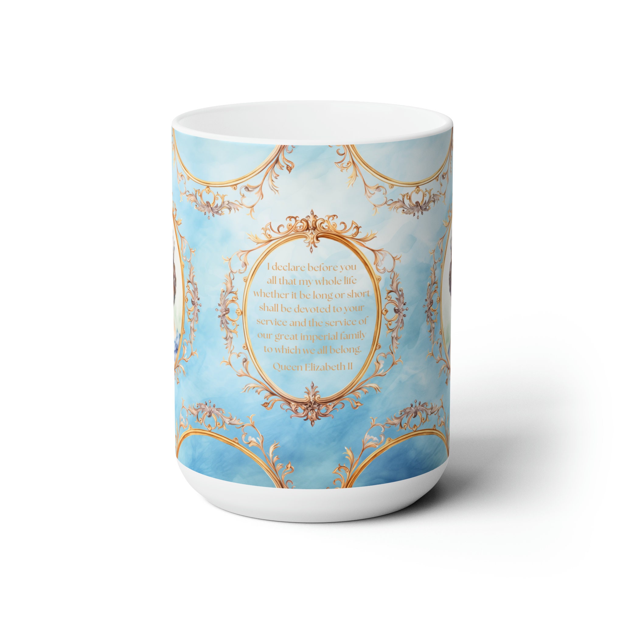 Queen Elizabeth II Coffee Mug | 15 Oz | British Monarchy | Tea Cup ...