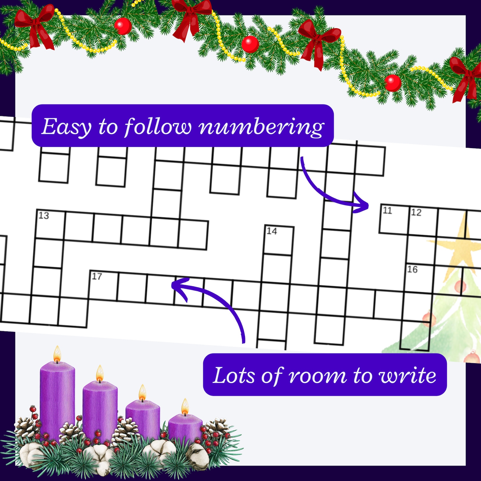 Advent Crossword Puzzle for Parties or to Learn About Christmas ...