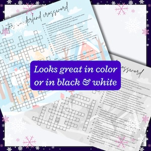 Winter Wonderland Crossword Puzzle: Fun Vocabulary Builder (PDF ...