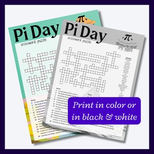 Pi Day Cross Word Puzzle Game for Teenagers or Party Game! - Etsy