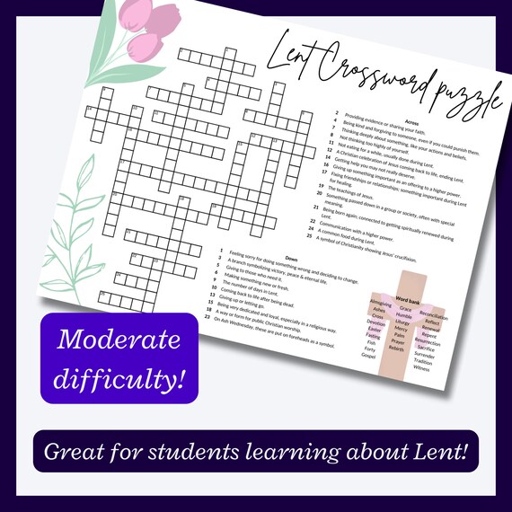 Lent Crossword Puzzle Grade 10 Crossword Puzzle | PDF