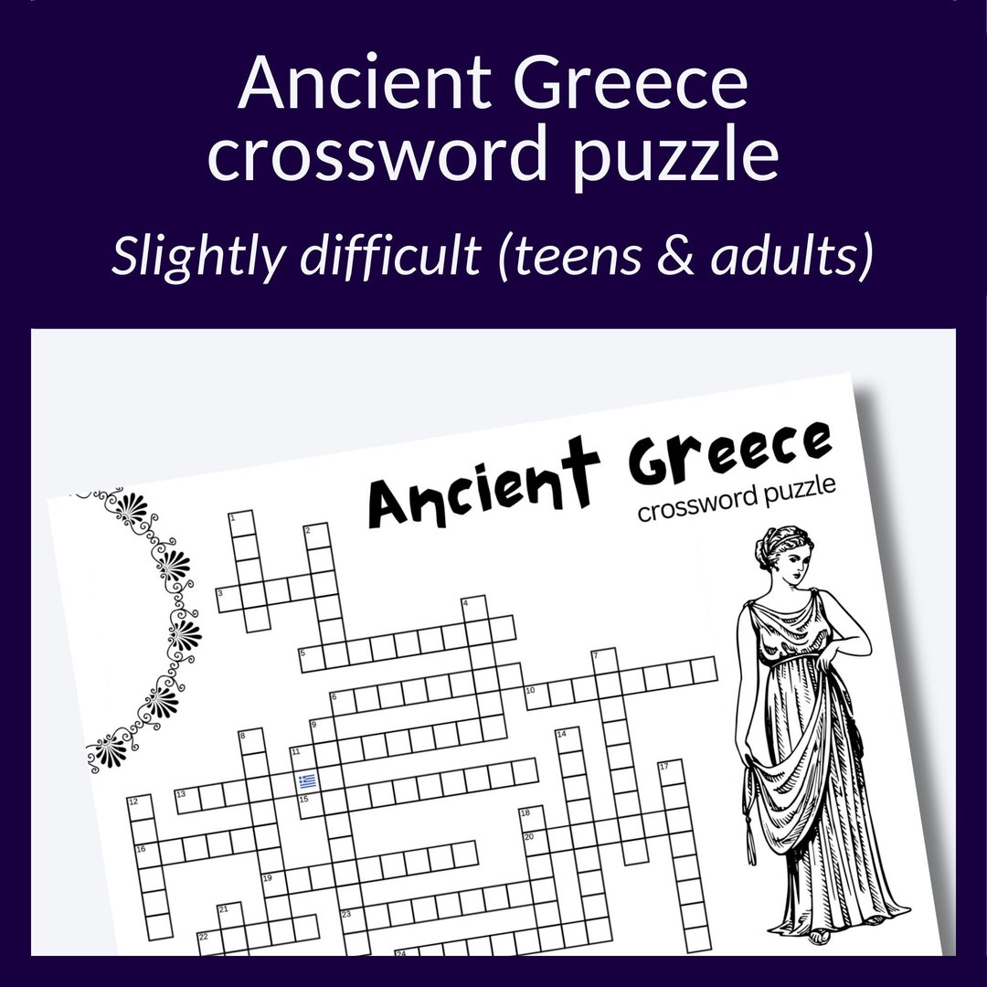 Ancient Greek History Trivia Crossword Puzzle for Teens and Adults - Etsy