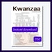Kwanzaa Crossword Puzzle! Use as a Party Game or for Cultural Activity ...