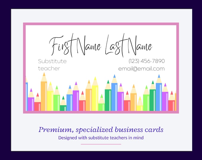 2 EDITABLE Teacher Contact Card Templates; Back to School Crayon ...