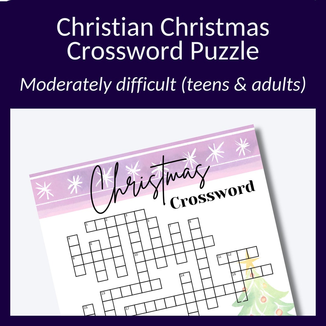 Advent Crossword Puzzle for Parties or to Learn About Christmas ...