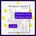 European Capitals Crossword Puzzle: Test Your Knowledge of European ...