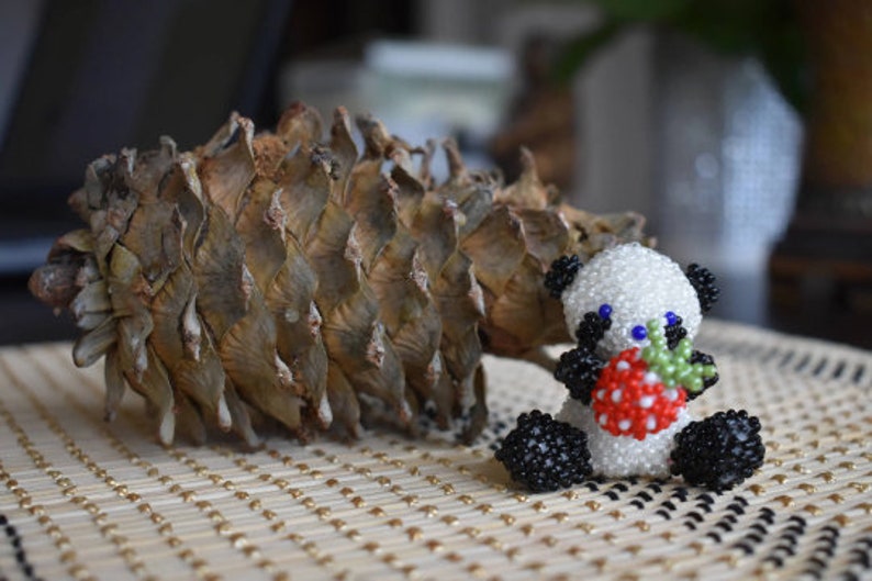 3d Bead Patterns Panda. Beading Tutorials, Amigurumi Doll Pattern. How ...