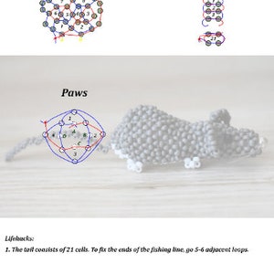 Bead Tutorial Rat. How to Weave Beads Rat Pdf Pattern. Beaded Animal ...