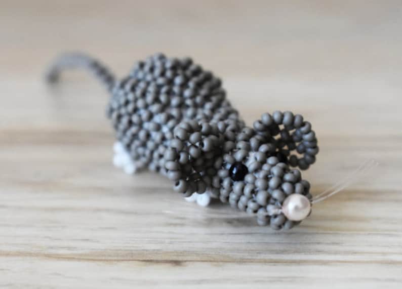 Bead Tutorial Rat. How to Weave Beads Rat Pdf Pattern. Beaded Animal ...