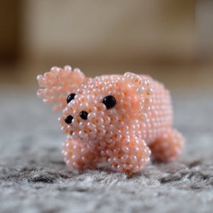 Cute Beaded Pig. You Can Do It With My Clear Easy Pattern. Pig Figurine ...
