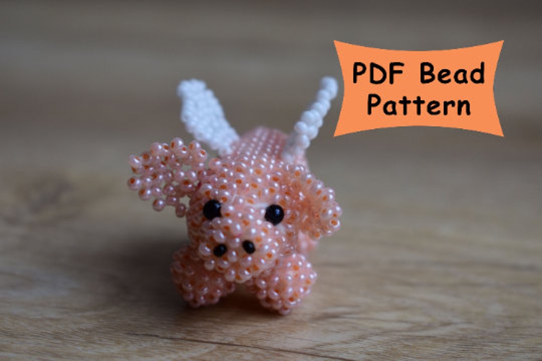 Cute Beaded Pig. You Can Do It With My Clear Easy Pattern. Pig Figurine ...