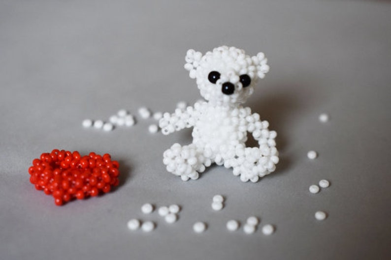 Animal Pattern Pdf, Beaded Bear Pdf, Beaded Teddy Pdf, Beaded Animal Pattern, Beaded Animal ...