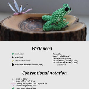Green Beaded Frog, Beading Instructions for Beginners, Beading ...