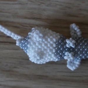 Bead Tutorial Rat. How to Weave Beads Rat Pdf Pattern. Beaded Animal Rat Beaded Keychain Pattern ...