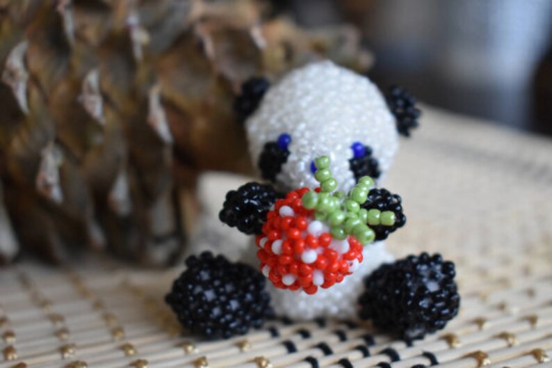 3d Bead Patterns Panda. Beading Tutorials, Amigurumi Doll Pattern. How ...