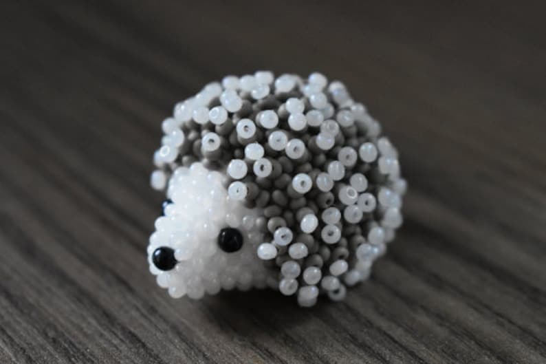 3D Bead Pattern, 3d Beading, Hedgehog Tutorial, Easy Beaded Animal ...