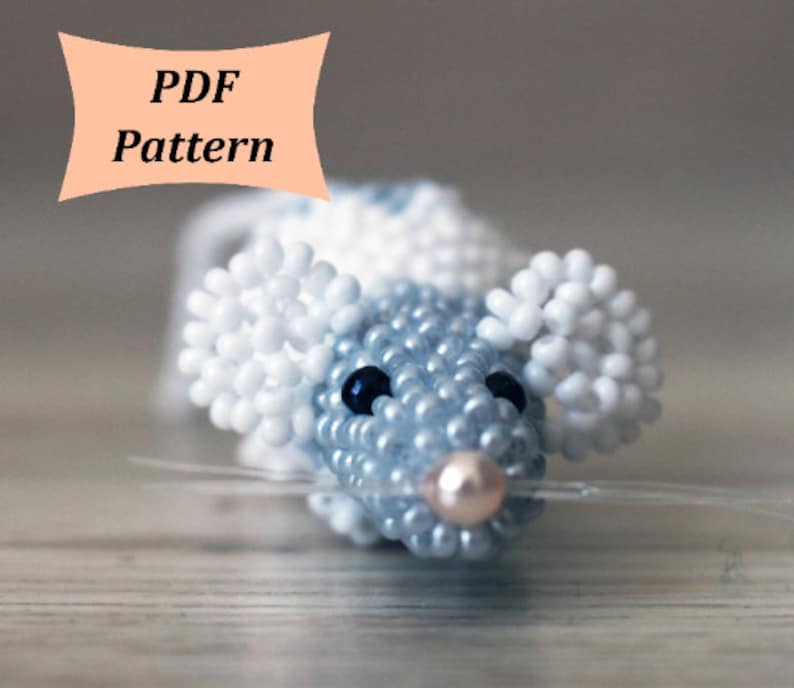 Bead Tutorial Rat. How to Weave Beads Rat Pdf Pattern. Beaded Animal ...