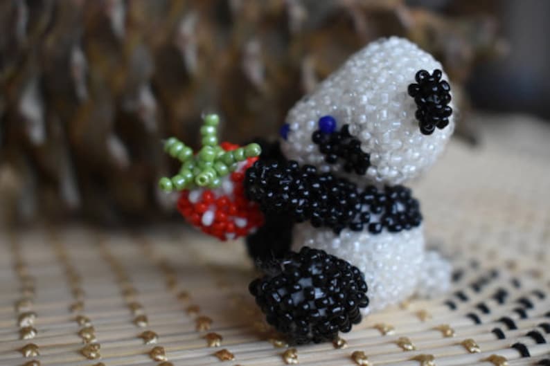 3d Bead Patterns Panda. Beading Tutorials, Amigurumi Doll Pattern. How ...